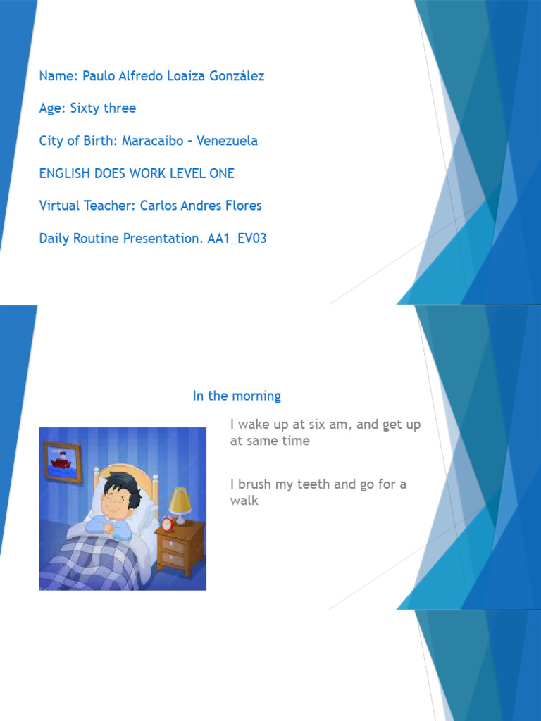 Daily Routine Presentation | PDF