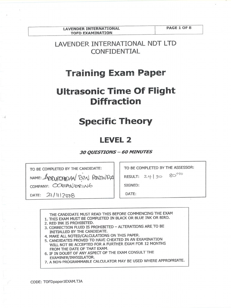 Question Paper ToFD | PDF