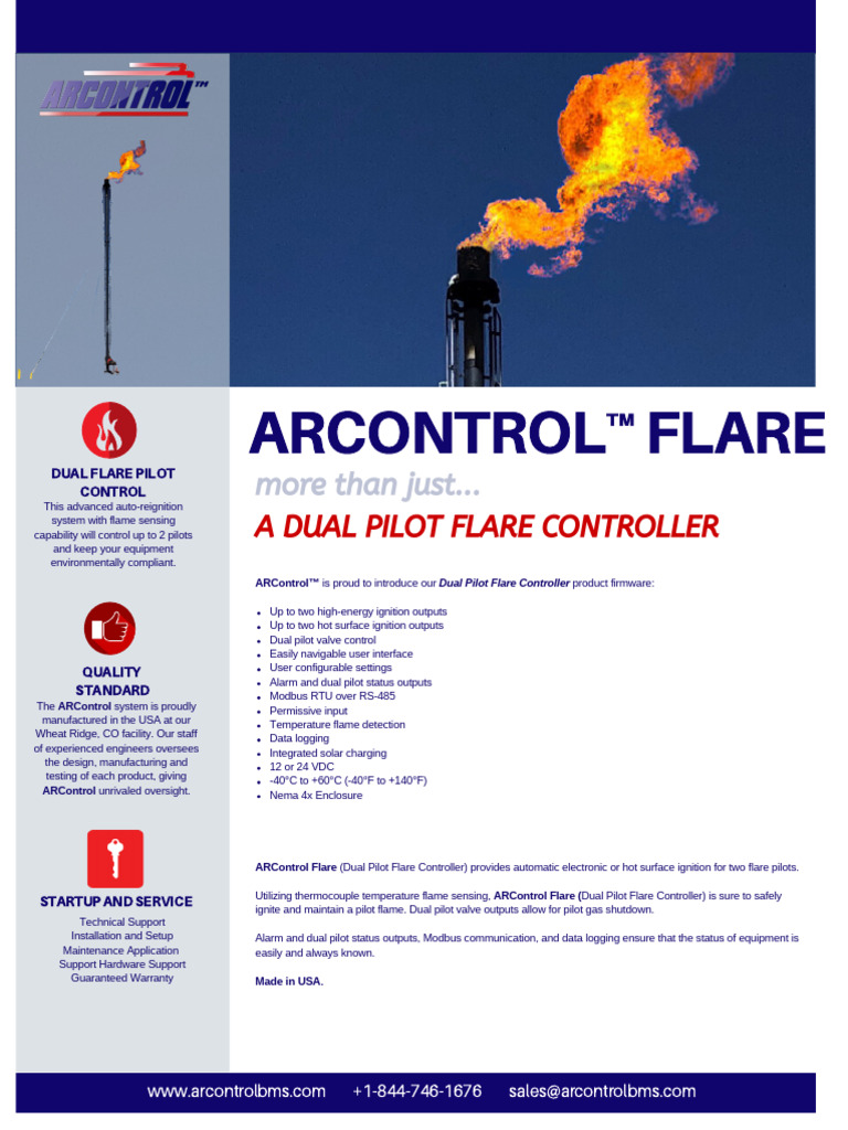 ARControl FLARE | PDF | Thermocouple | Programmable Logic Controller