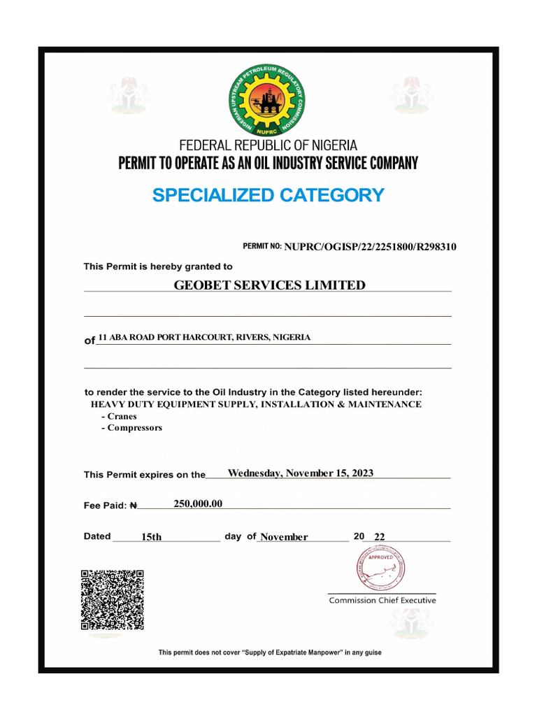 1.3 - DPR Permit | PDF | Machines | Gas Technologies