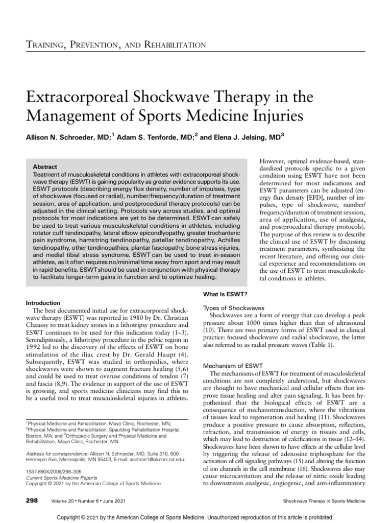 Extracorporeal_Shockwave_Therapy_in_the_Management.5 | PDF | Pain Management | Clinical Medicine