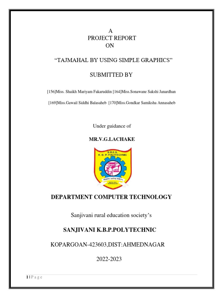Micro Project CGR | PDF | Parameter (Computer Programming) | Computer ...