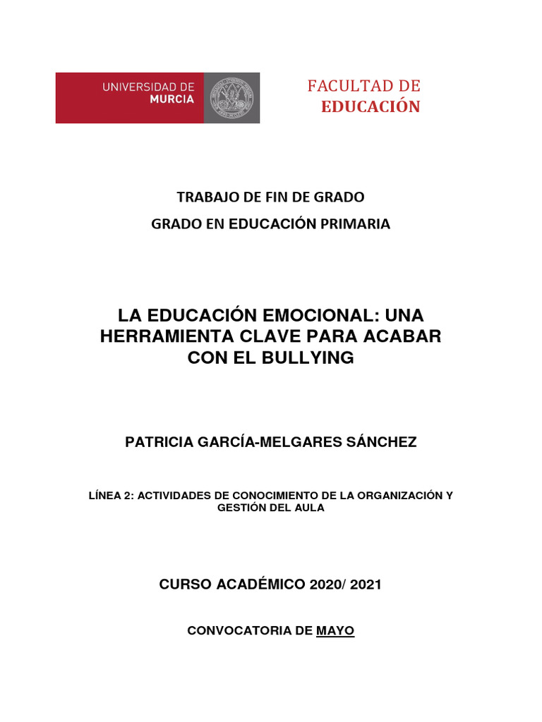 TFG Patricia Garcia Melgares Sanchez | PDF | Acoso cibernético | Abuso infantil
