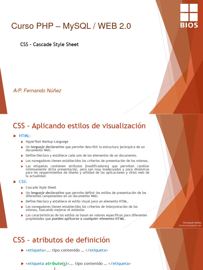 04.CSS - Tipos y Propiedades de Estilos - PHP-WEB 2.0 | PDF | HTML ...