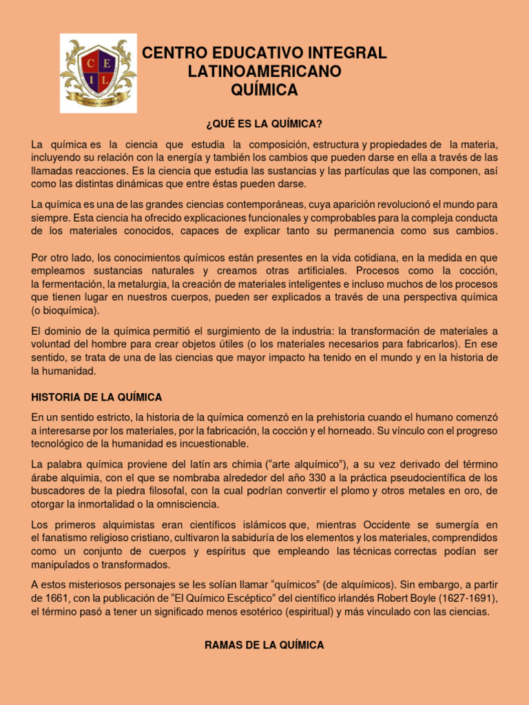 Química - Introducción | PDF | Química | Alquimia