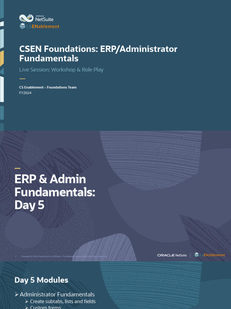 Day 05 - ERP - Admin Workshop | PDF | Computing | Service Industries