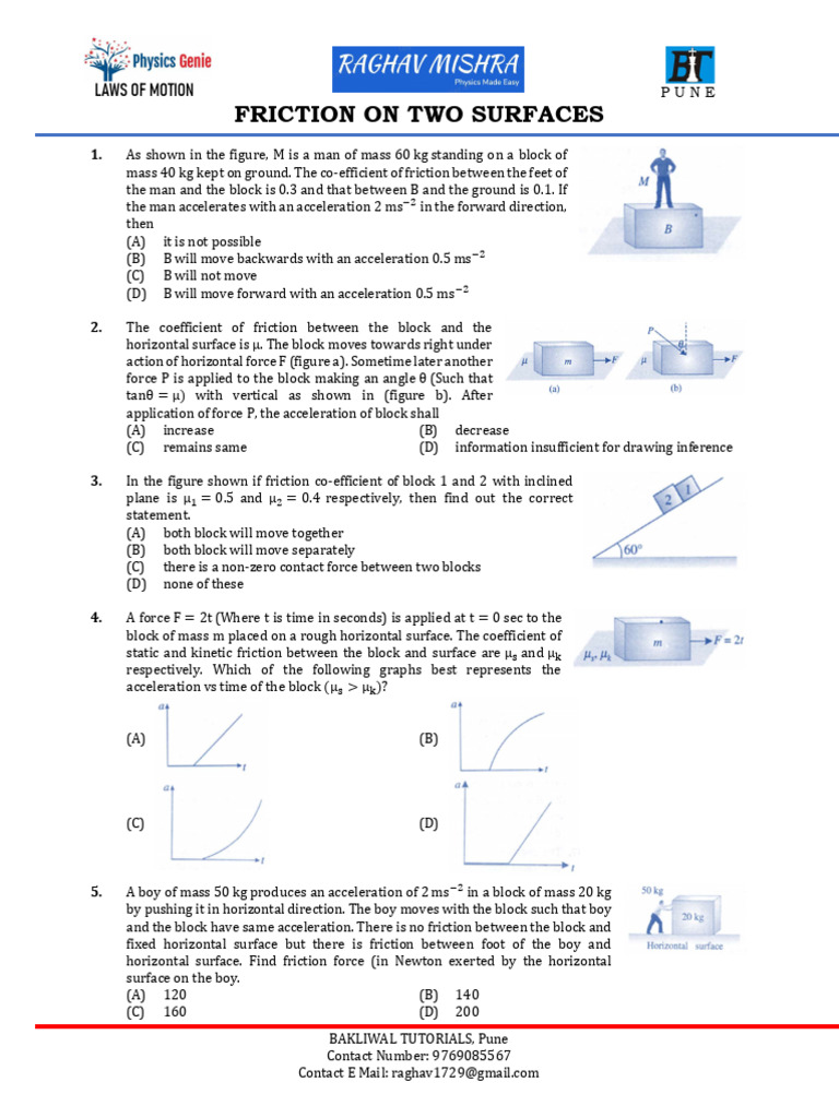 Friction on Two Surfaces | PDF | Friction | Force
