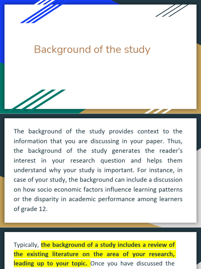 Research Background Essentials | PDF