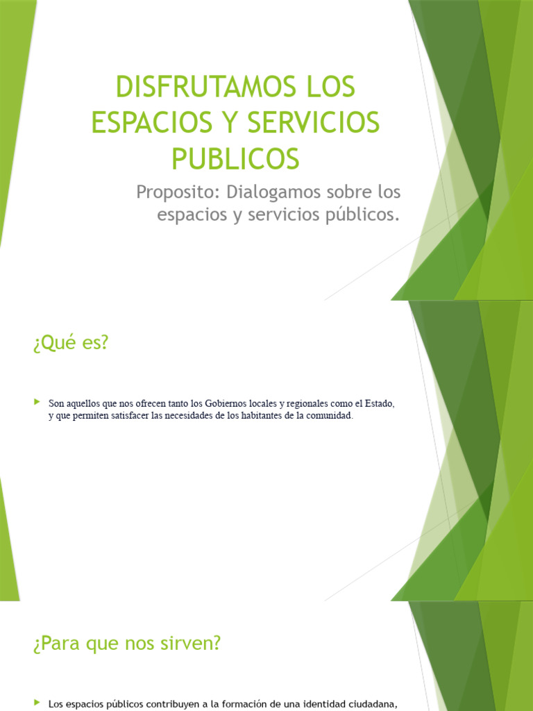 Disfrutamos Los Espacios y Servicios Publicos | PDF