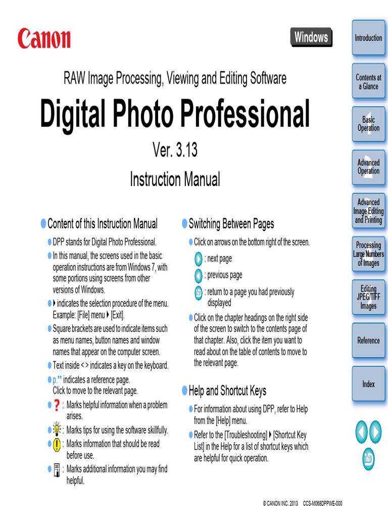 DPP3.13W e 30 | PDF | Raw Image Format | Image Editing