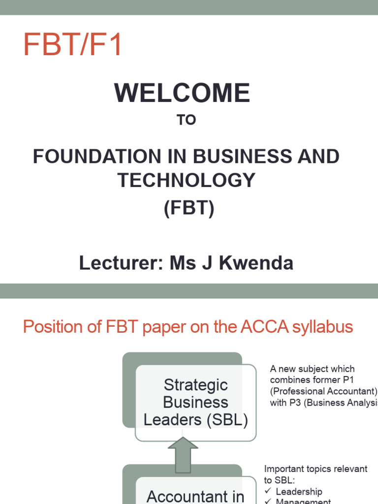 ACCA FAB-F1 - Intensive Revision | PDF | Cooperative | European Union