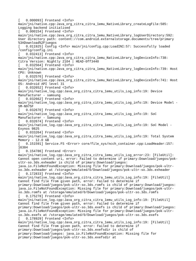 Citra Log | Download Free PDF | Computing | Computer Architecture
