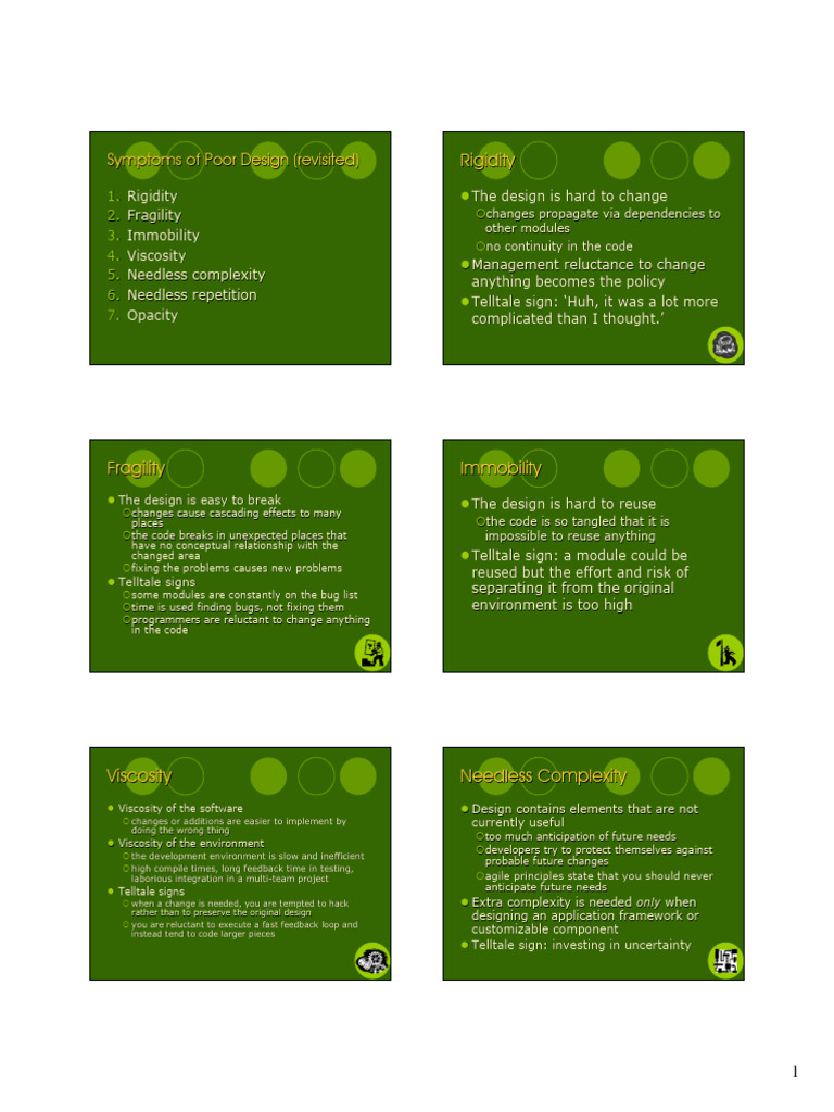 Symptoms of Poor Software Design | PDF | Inheritance (Object Oriented Programming) | Class ...
