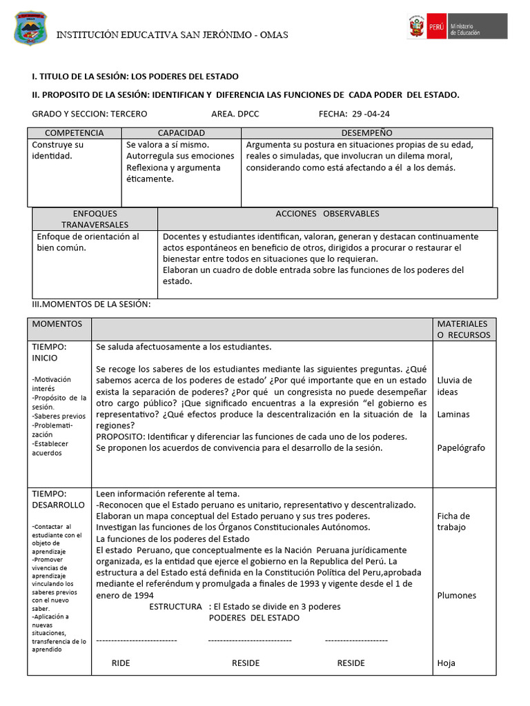 Sesion DPCC | PDF | Perú