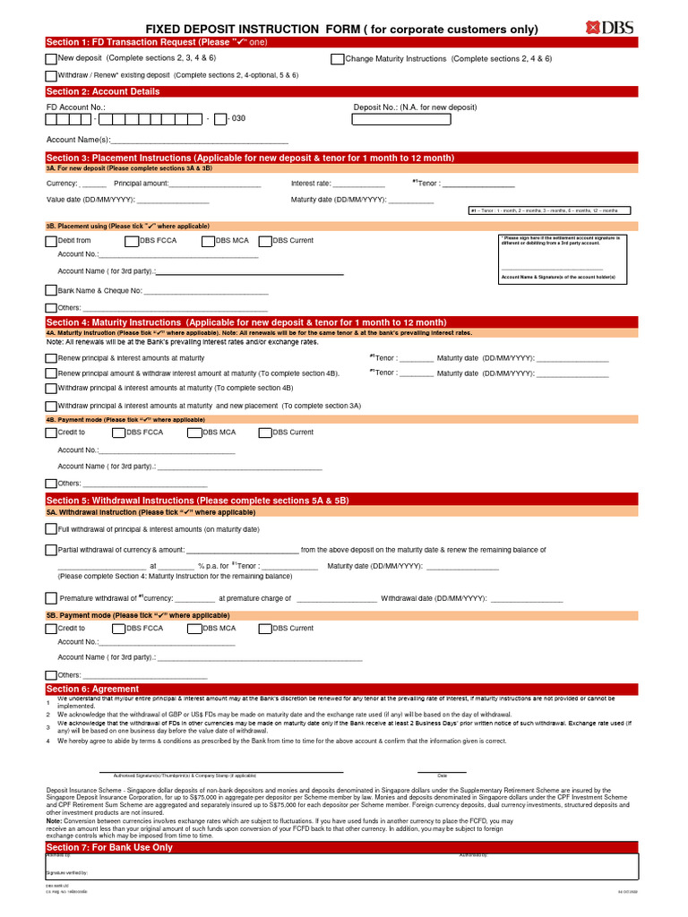 sgd-fixed-deposit-transaction-form (4) | PDF | Deposit Account | Banking