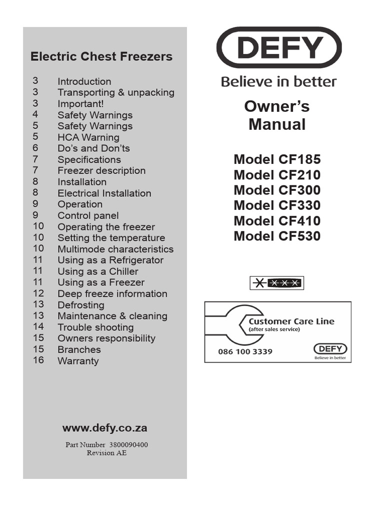 Chest Freezer Manual | PDF | Refrigerator | Ac Power Plugs And Sockets