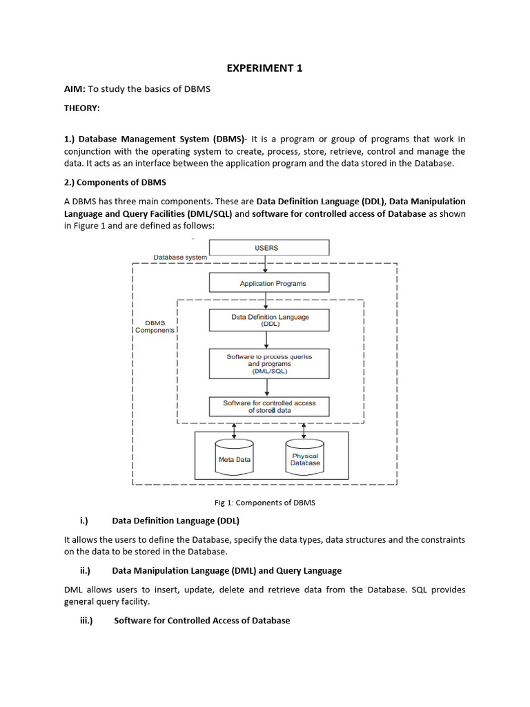 DBMS Experiments | Download Free PDF | Databases | Relational Database