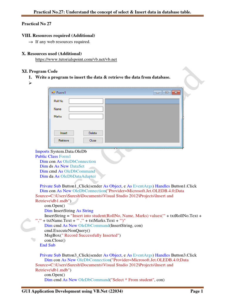Practical No 27 Gad 22034 1 | PDF | Databases | Graphical User Interfaces