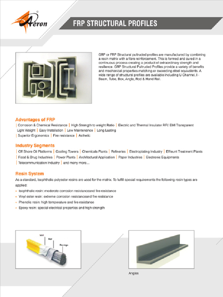 Aeron - Fiberglass Structural Profiles | PDF