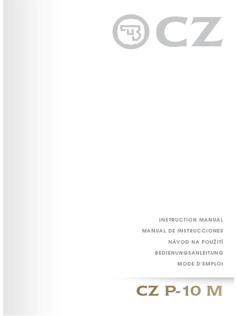 CZP 10M | PDF | Trigger (Firearms) | Handgun