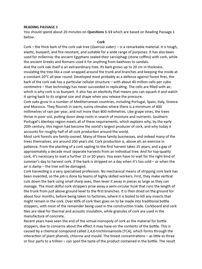 Reading Practice 1 | PDF | Trees