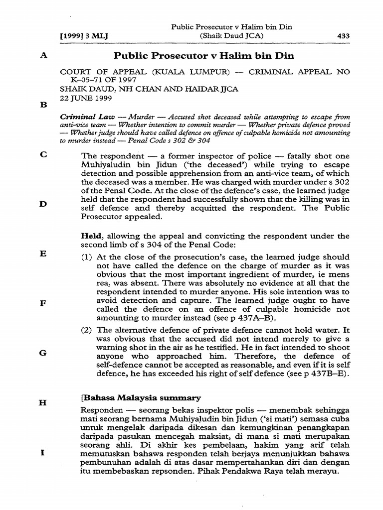 PUBLIC PROSECUTOR V HALIM BIN DIN | PDF