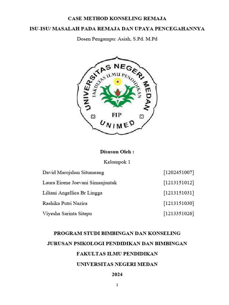 Case Method Konseling Remaja Kelompok 1 | PDF