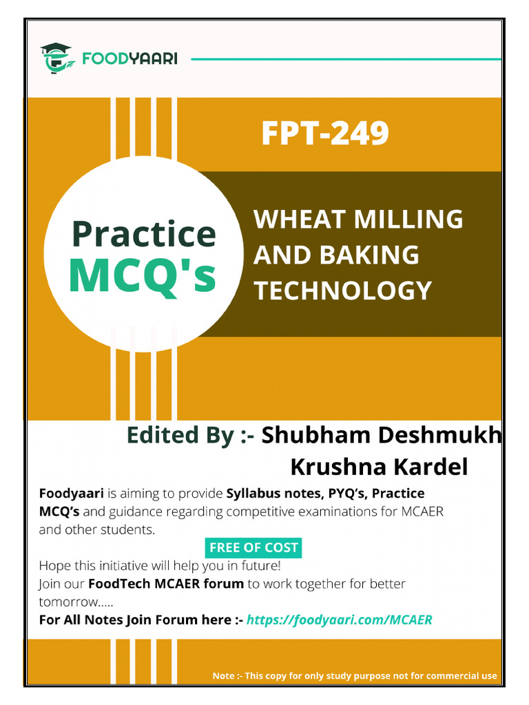 Wheat Milling and Baking Technology | PDF | Breads | Flour