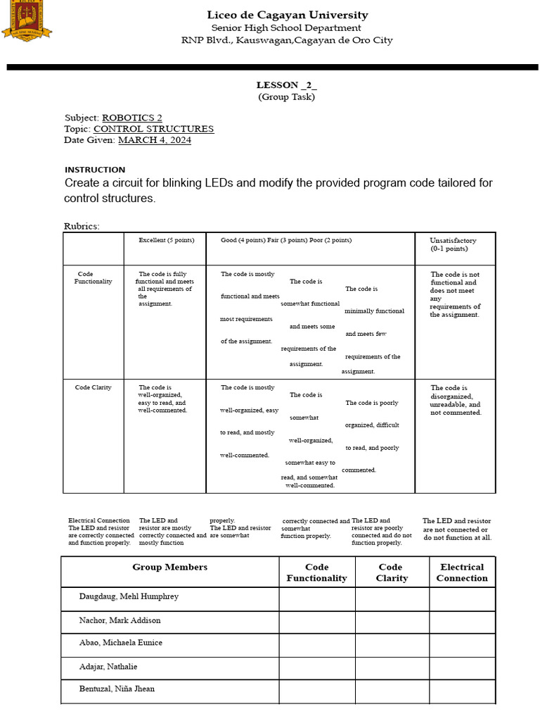 GROUP 3 - Control Structures Activity Form | PDF | Computer Programming ... GROUP 3 - Control Structures Activity Form | PDF | Computer Programming ...