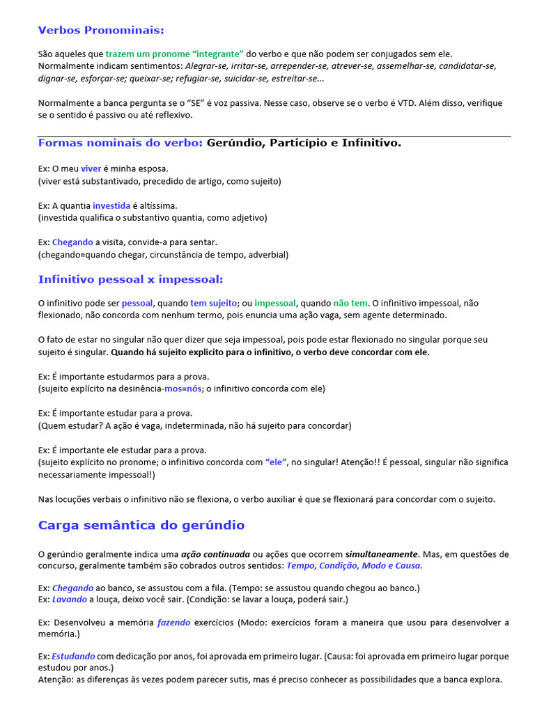 Resumo Português 30 35 | PDF | Assunto (gramática) | Gramática