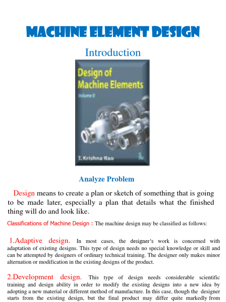 Machine Element Design Classifications | PDF | Metals | Ductility
