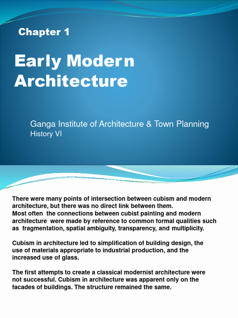 Chapter1-Early Modern Architecture | PDF | Cubism | Style