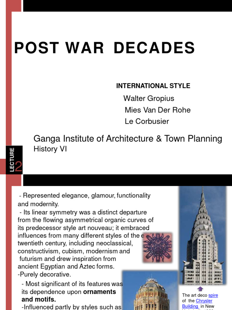 Chapter2 Post War Decades International Style | PDF | Art Deco ...