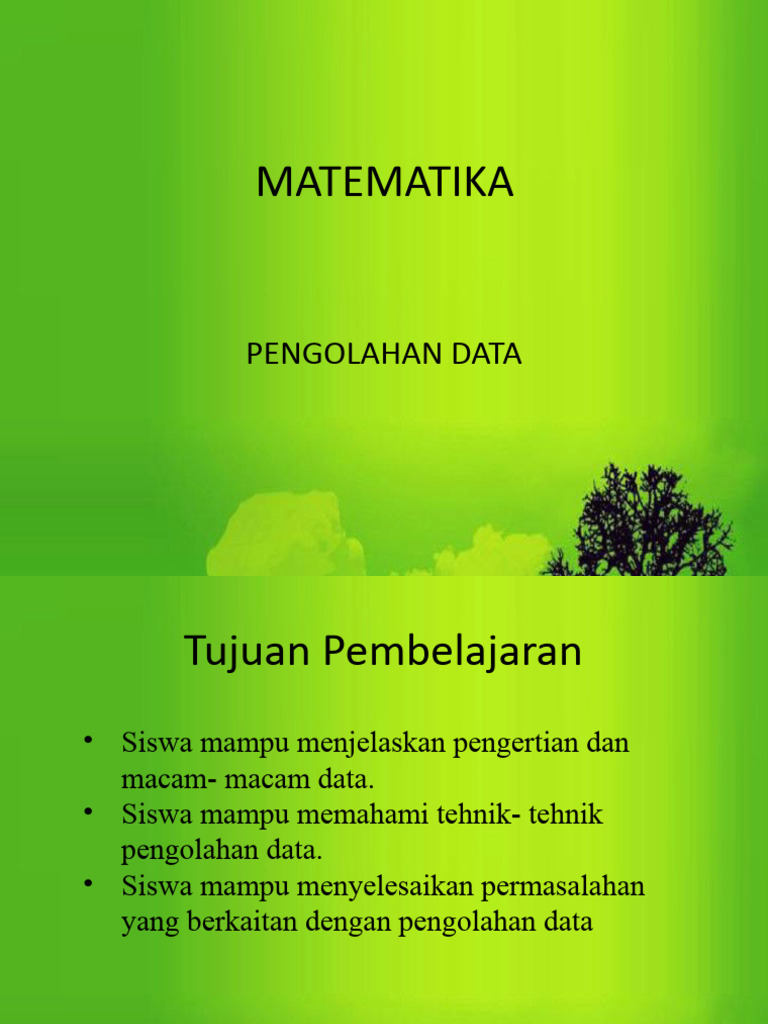 Teknik Pengolahan Data Matematika | PDF