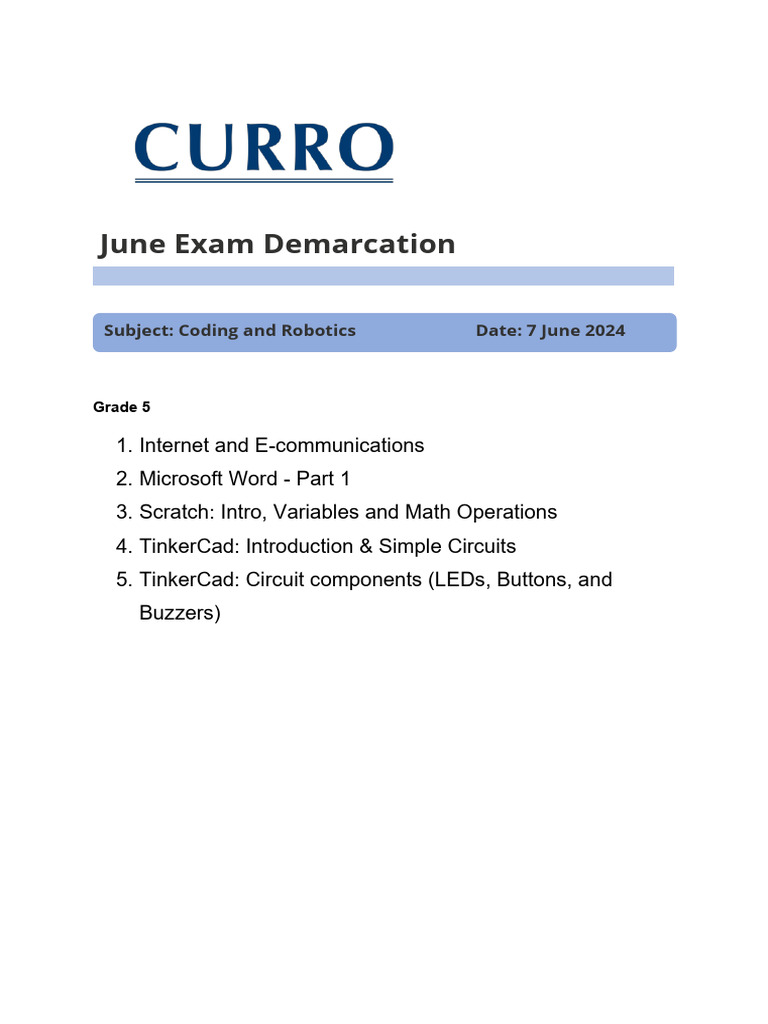 Coding and Robotics - Grade 5 - Term 2 | PDF