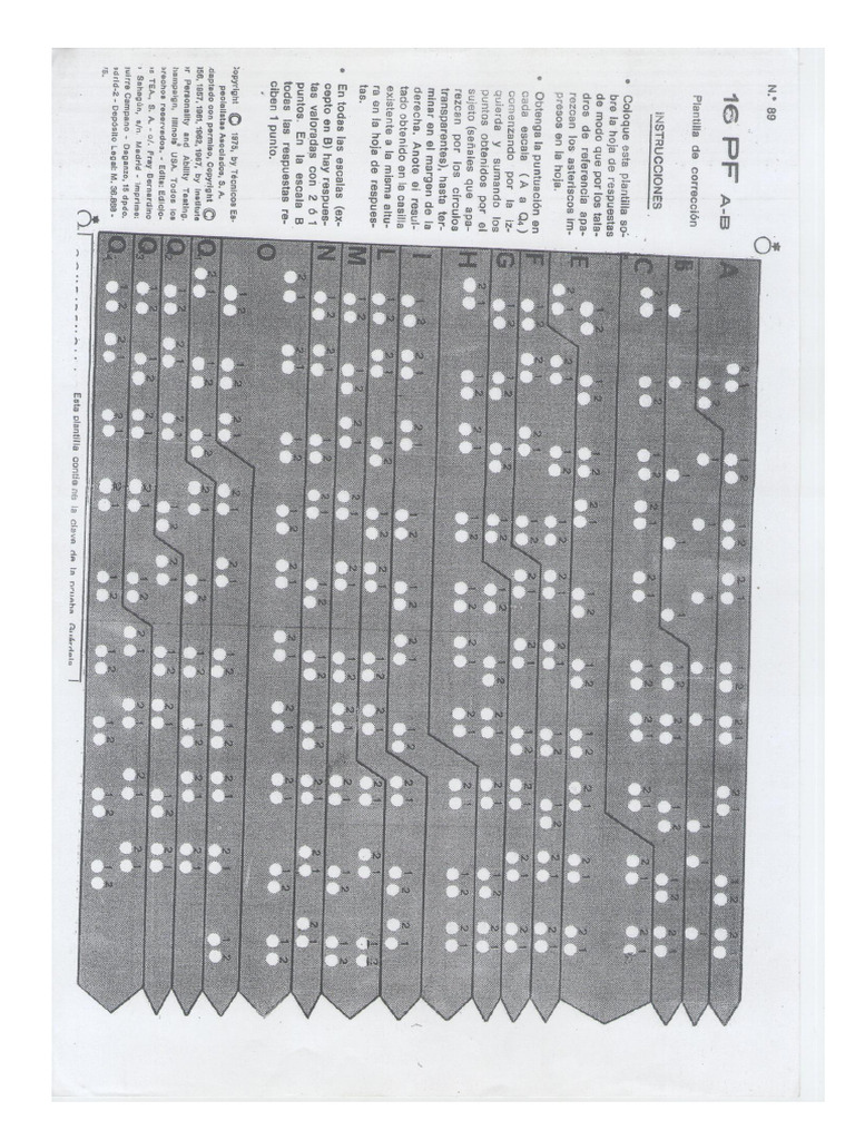 Plantilla 16PF Forma A | PDF
