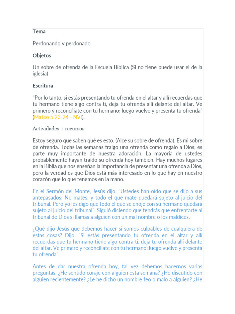 El perdon | PDF | Perdón | Dios el padre