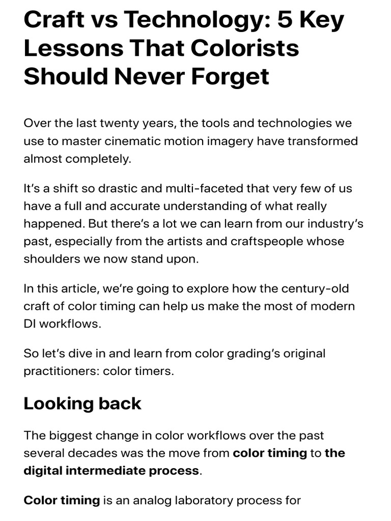 5 Lessons From The Celluloid Era That Will Make You A Better Colorist ...