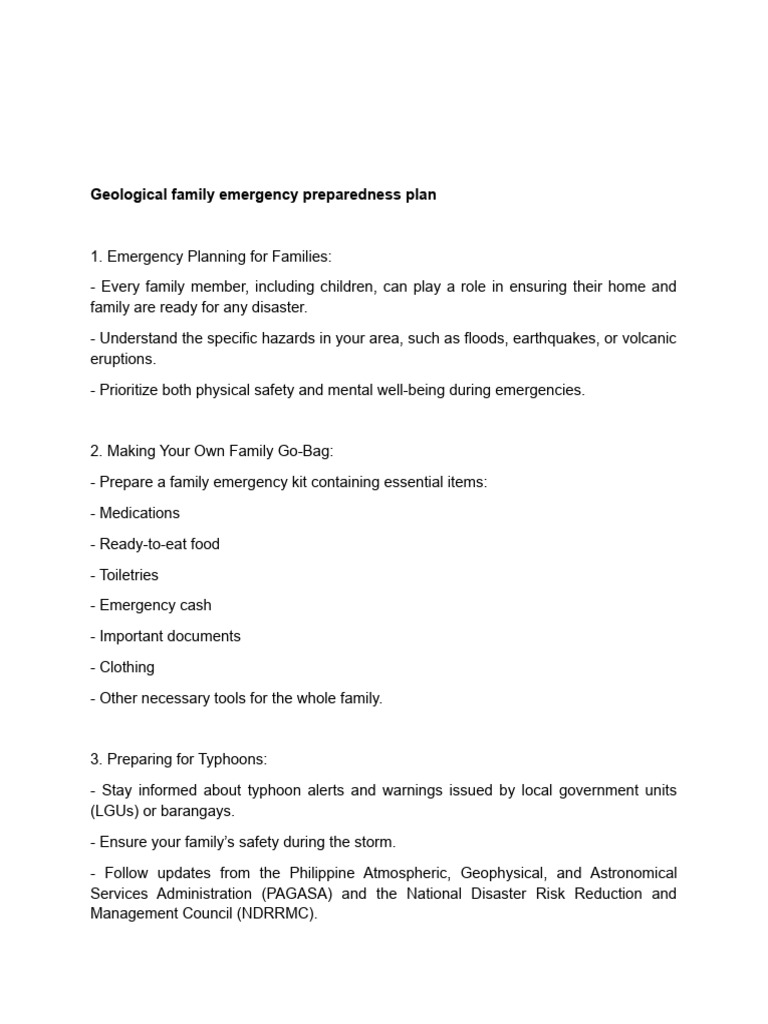 Emergency Preparedness Plan For DRRR | PDF | Psychological Resilience | Emergency Management