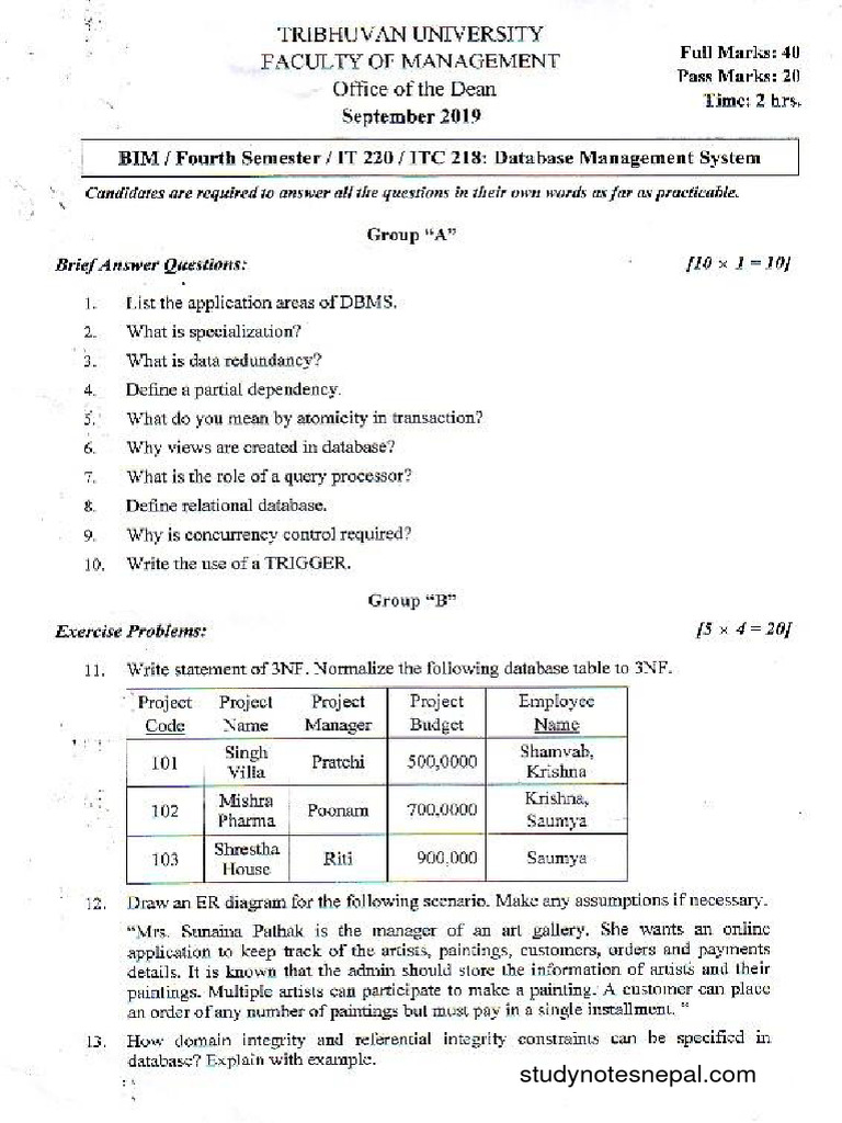 DBMS | PDF | Relational Model | Databases