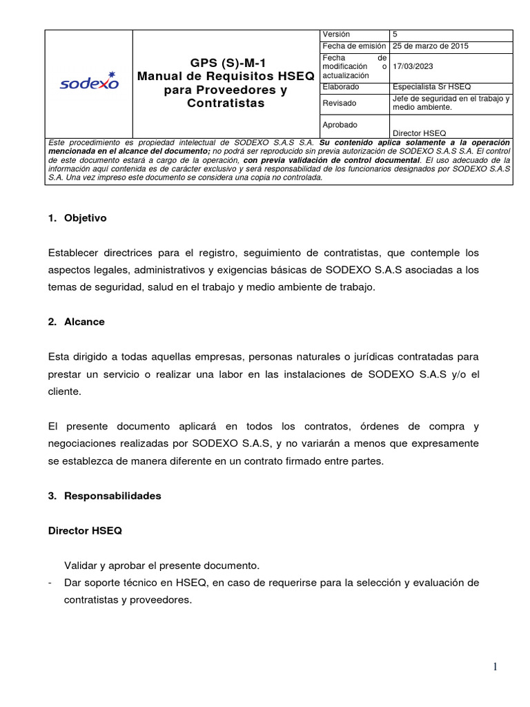 Manual Requisitos Hseq Para Contratistas Pdf Pensión Análisis De