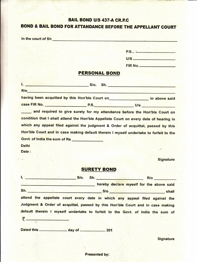 Bail Bond in 437-A | PDF