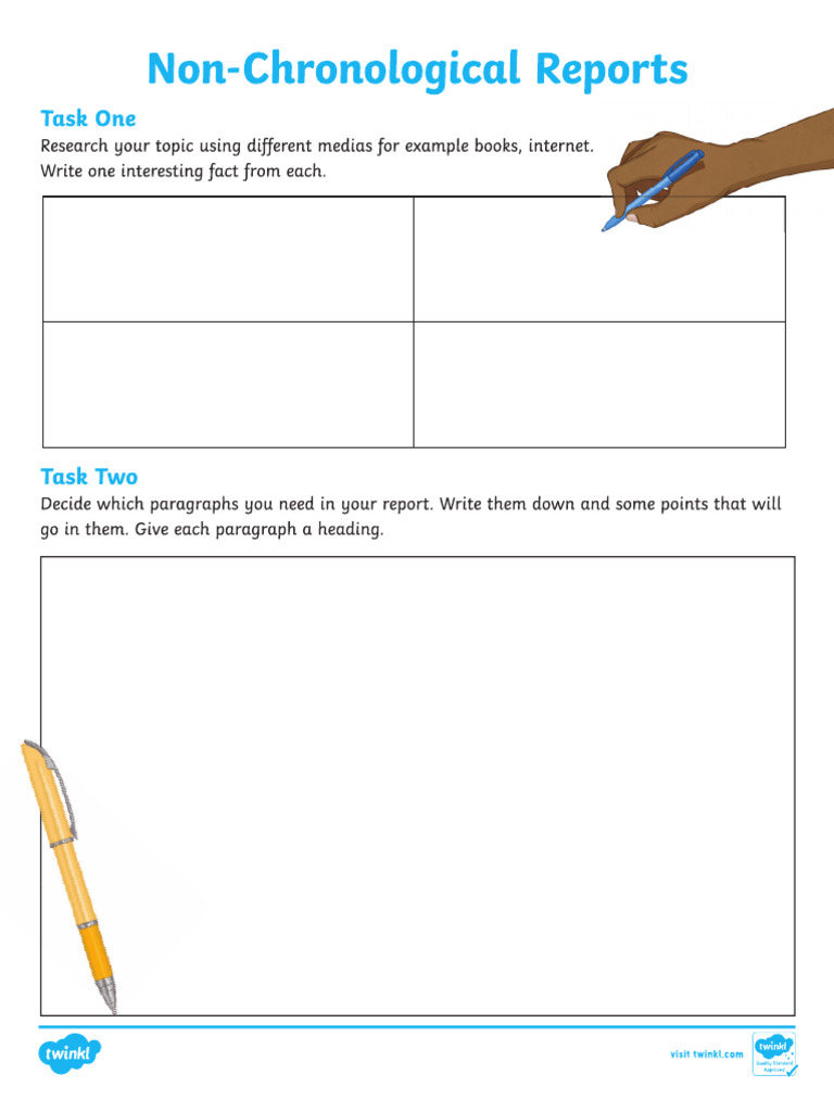 Writing A Non Chronological Report Worksheet | PDF