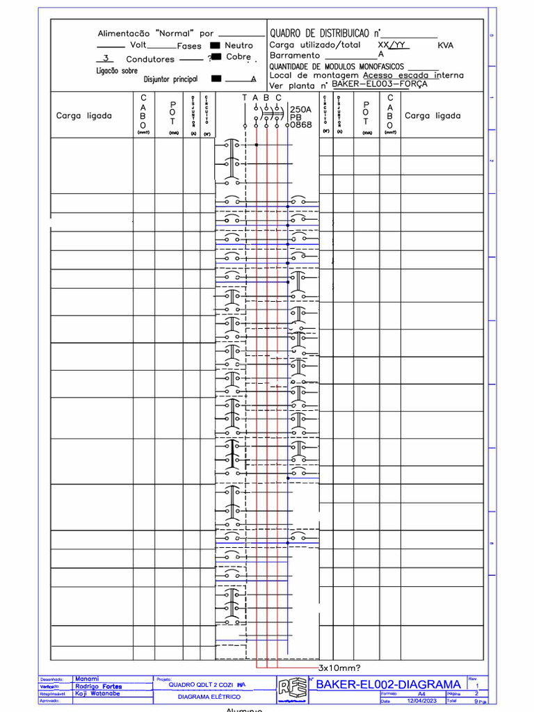 Diagrama Trifilar em Branco | Download grátis PDF | Engenharia Elétrica ...