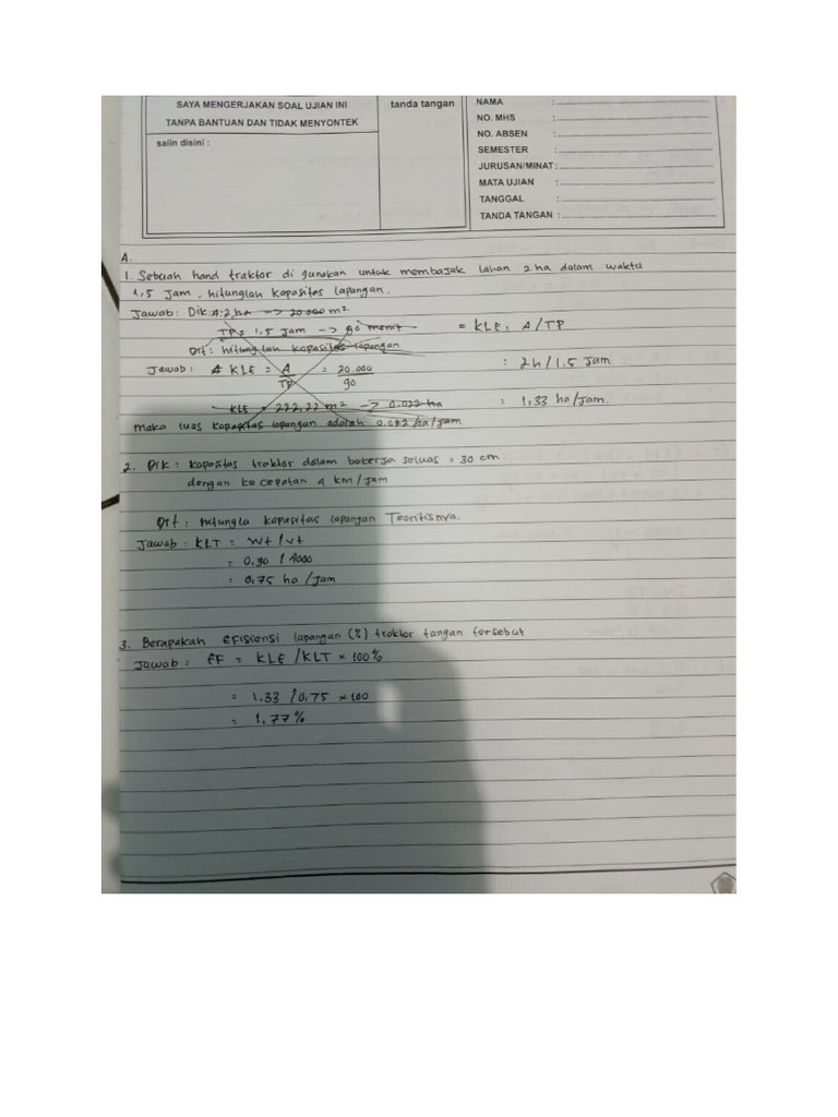 Pengetahuan Implemen Pada Traktor | PDF
