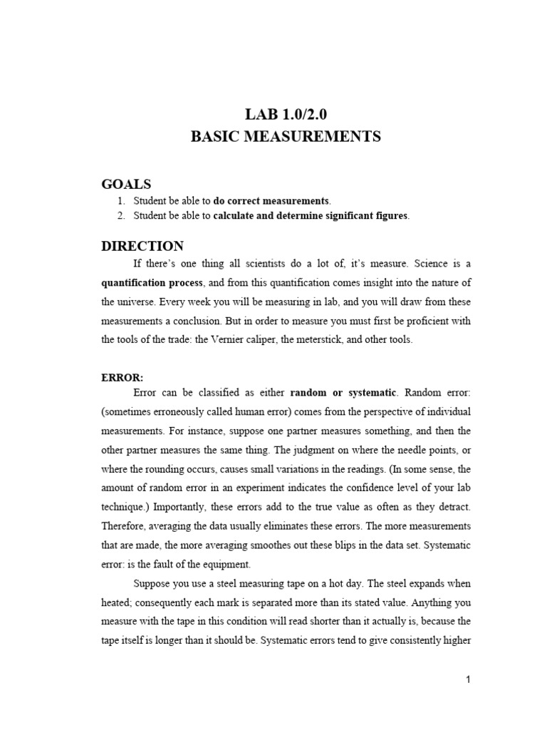 Basic Measurements | Download Free PDF | Metrology