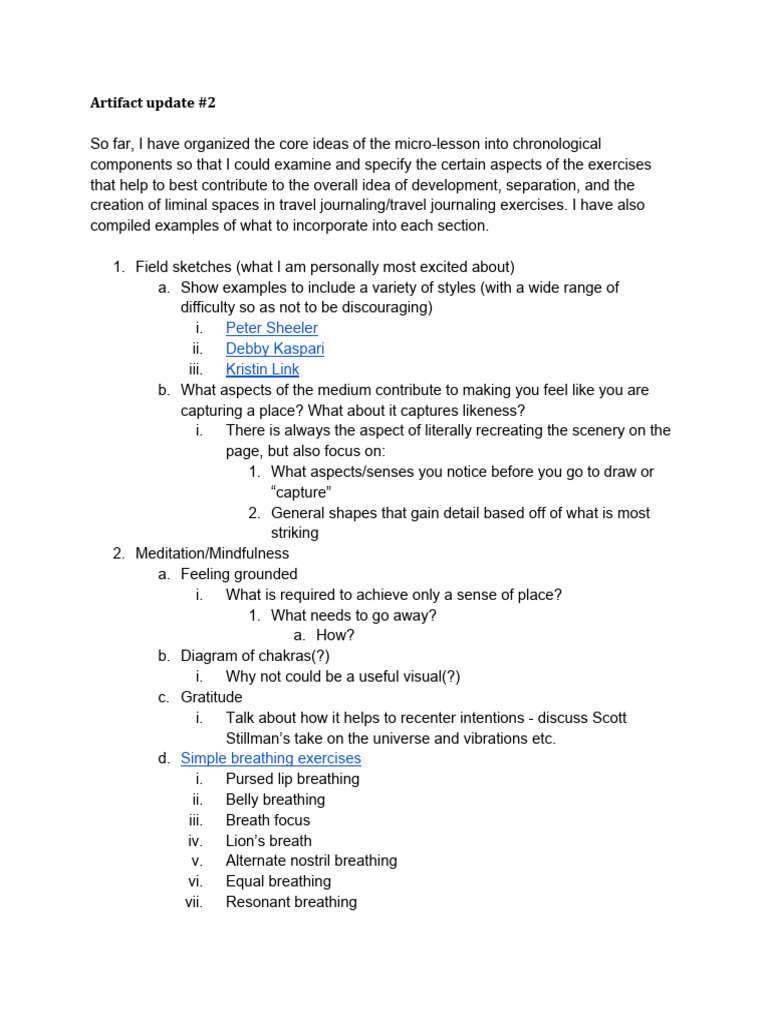 Capstone Artifact Process Work 1 2 | PDF