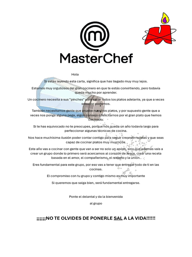 Masterchef grupos | PDF