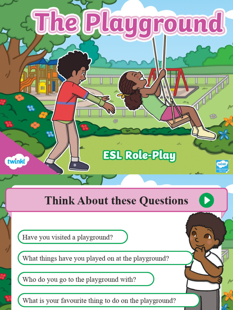 T 1700811754 Esl Role Play The Playground PPT Kids A1 Ver 1 | PDF ...