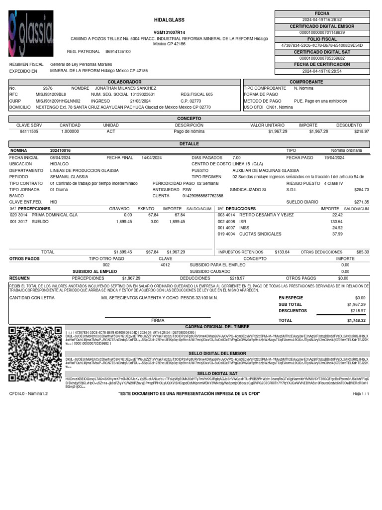 Ejemplo de RFC | PDF